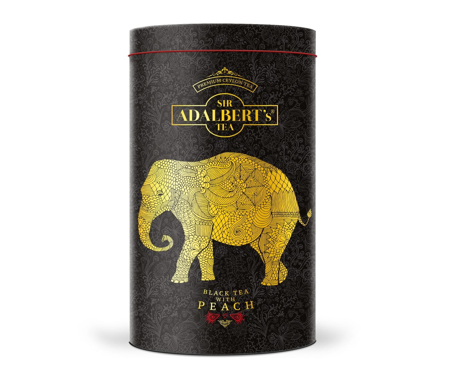 ADALBERT'S BLACK TEA WITH PEACH LIŚCIASTA 100G PUSZKA - Coffee Selection