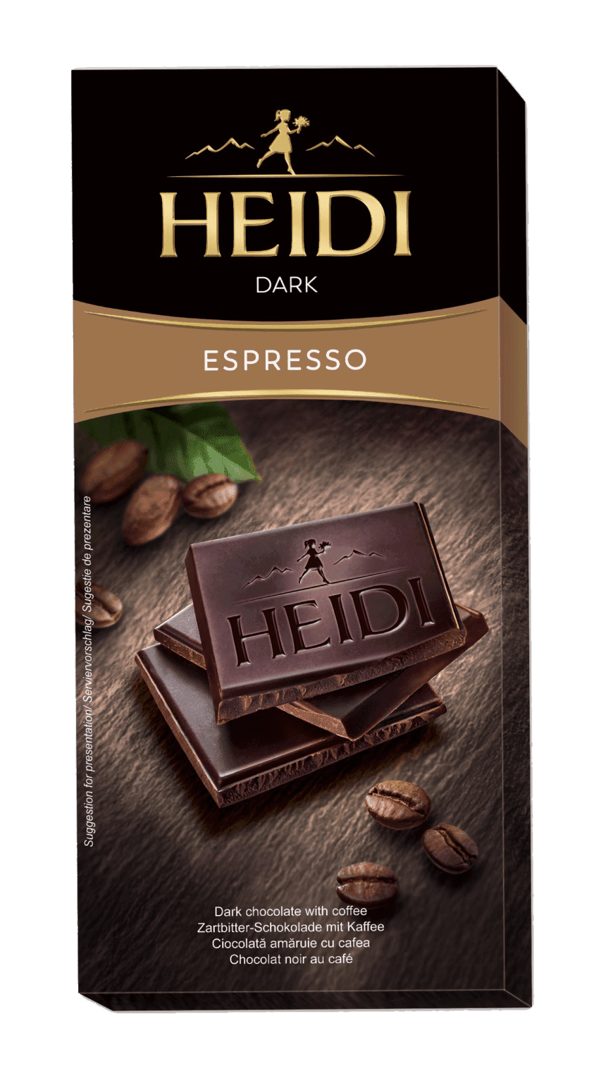Czekolada Gorzka HEIDI DARK ESPRESSO 80G - Coffee Selection